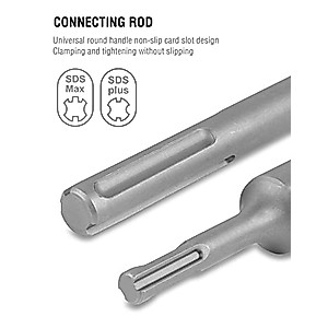 BINOTA Concrete Hole Saw, Kit 30 40 65 80 100 MM, Arbor SDS Plus and MAX 300mm, for Masonry Cement Wall Brick Sands Stone Sable-Rock Self-Leveling