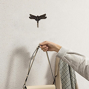 Cabilock Clothes Hangers Clothes Rack Hooks Dragonfly Shape Hook Wall Storage Hook Decorative Wall Hook Household Wall Hook Dragonfly Hook Key Hanger Towel Hook Zinc Alloy Clothing Key Hook