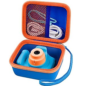 Camera Case for Seckton/for Desuccus/for OZMI/for GKTZ/for LC-dolida/for Gofunl/for Langwolf/for HANGRUI Kids Digital Camera, Kid Camcorder Storage Box for Cable Accessory-Bag Only, Deep Blue