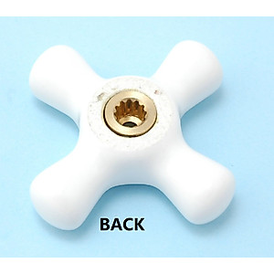 Porcelain Handles, Porcelain Knobs, Replacement Porcelain Faucet Handles, 12 Spline Connection - by PlumbUSA