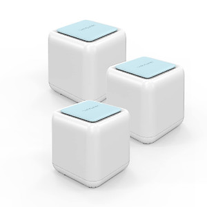 WAVLINK Mesh WiFi System Up to 3,000-4,000 sq. ft. Whole Home Coverage WiFi Router/Extender Replacement, Dual-Band 2.4GHz+5Ghz, 4 x Internal Antennas, Support Touch Link Function, 3-Pack