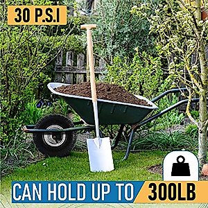 10-Inch Replacement Tire and Wheel 4.10/3.50-4" - 10” Utility Tires for Gorilla Cart, Dolly, Hand Truck, Generator, Lawnmower, Garden Wagon with 5/8” Axle Bore Hole - Double Sealed Bearings (2 pack)