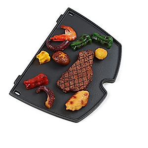6558 Cast Iron Griddle for Weber Q100 Q120 Q140 Q1000 Q1200 Q1400 Series Gas Grills, 12.6 x 8.6 inch Cooking Plate for weber q1200 liquid propane grill Replacement Parts