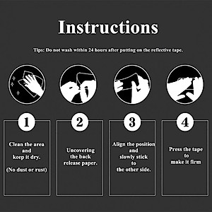 EZtar DOT-C2 Reflective Safety Tape 2 Inch x 150 Feet Red/White High Intensity Self Adhesive Waterproof Reflector Conspicuity Tape for Vehicles,Trailers,Boats,Signs