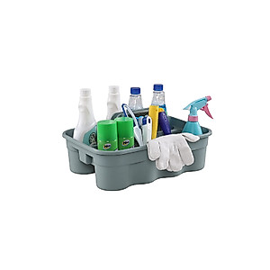 Drephia 6 Pack Cleaning Caddy, Plastic Carry Caddy with Handle for Dorm, Bathroom, Garden, Kitchen, Cleaning Supplies,Take-Out Drink