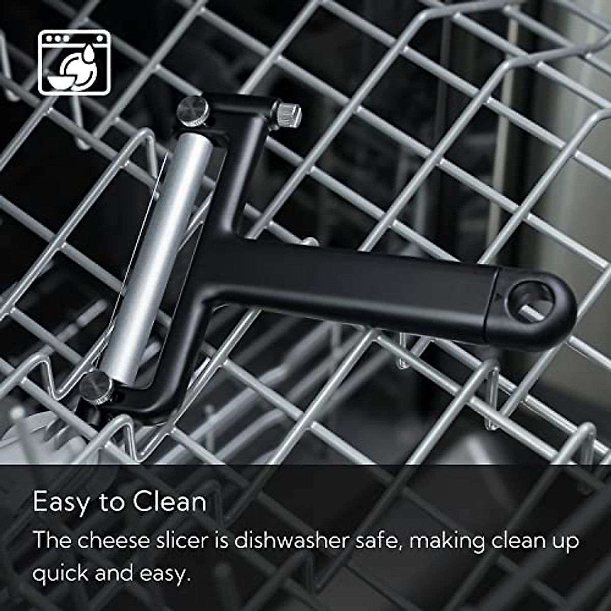 KITCHENDAO Replaceable Wire Cheese Slicer Cutter, 50% Stronger Wires with 2nd Gen Wire Fixing Mechanism, Adjustable Wire Cheese Cutter, Quick Replacement, Dishwasher Safe, with 3 Extra Wires