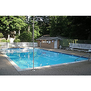 Wayime 87" Separable&Composable Free-Standing Brushed Stainless Steel 304 Rainfall Outdoor Shower