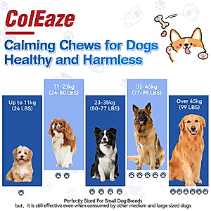 Calming Chews for Dogs - Dog Anxiety Relief,Dog Calming Treats - Supplements Calming Chews for Dogs 7 oz 90 Count