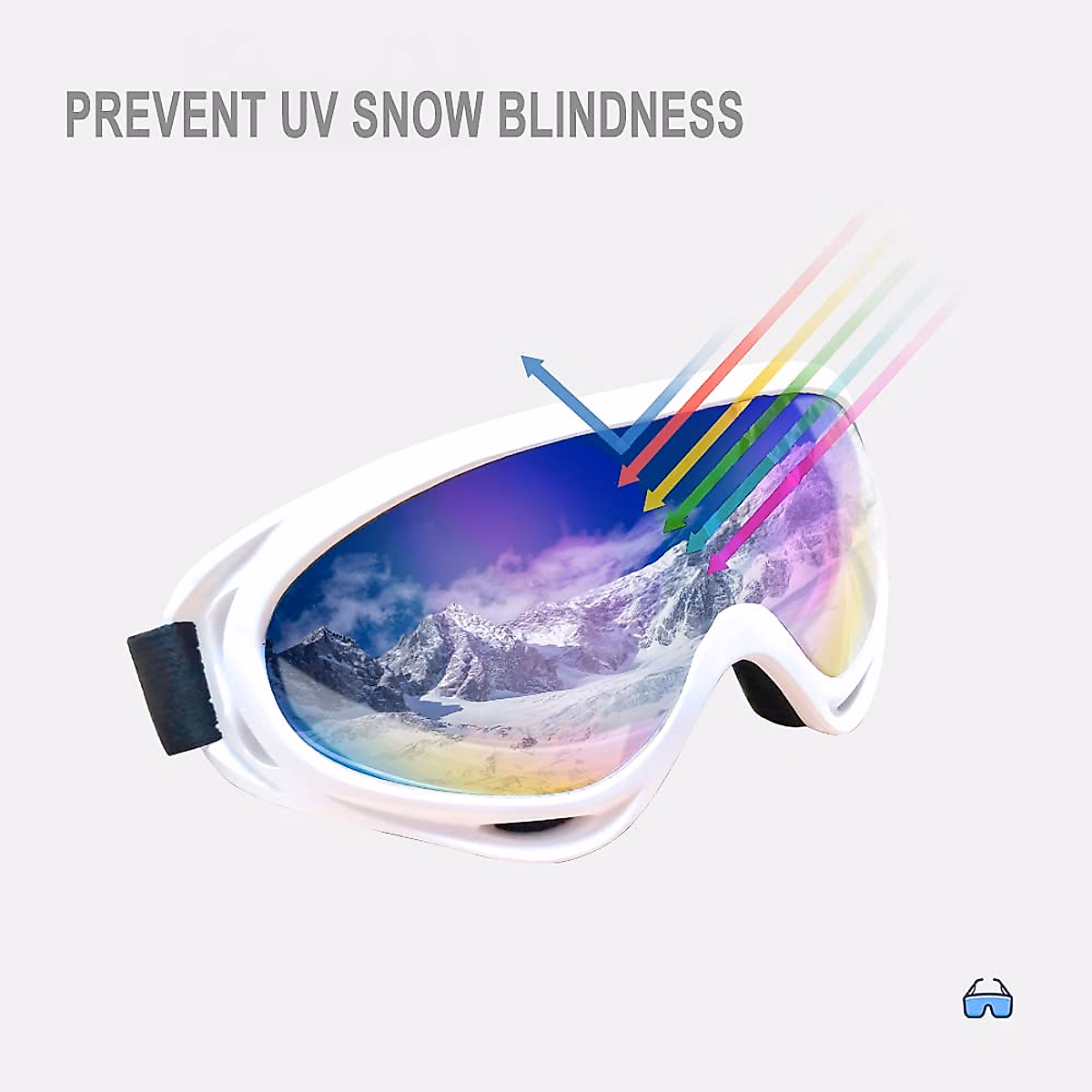 Histure Ski Snowboard Goggles UV Protection Anti Fog Snow Goggles for Men Women Youth