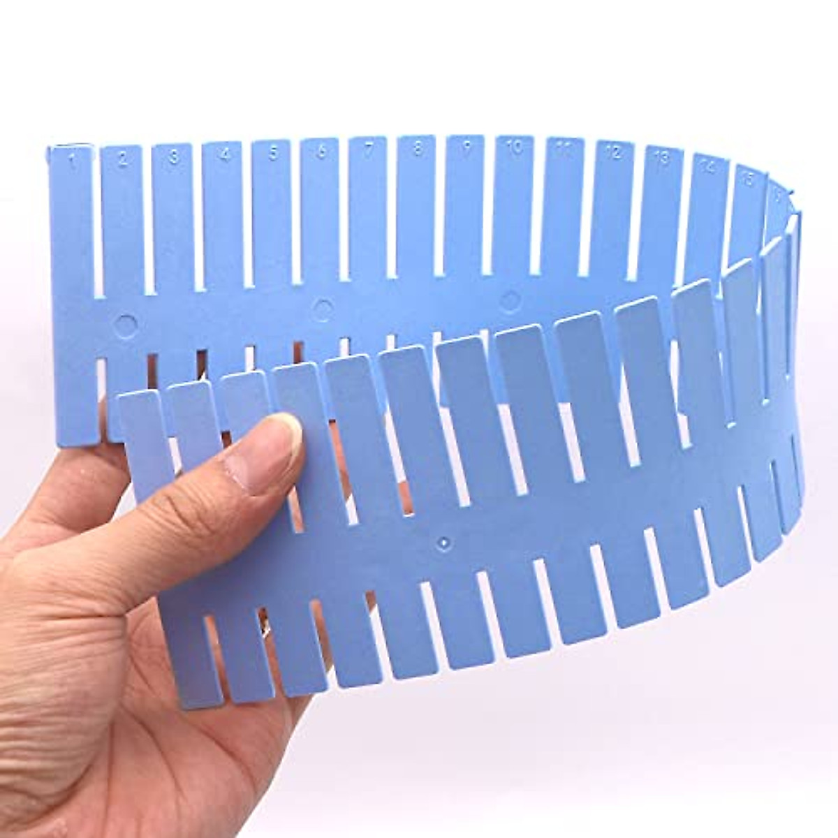 24Pcs Adjustable Drawer Dividers Organizer,Blue Plastic DIY Grid Drawer Organizer Dividers Storage Socks Underwear Makeup Cosmetic Clothes Organizer Separator Can Help Tidy Kitchen Bedroom Dresser