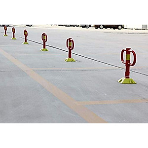 Parking Lock,Parking Barriers Lockable Metal Car Parking Lock Bezel,The Bezel and The Manual Parking Space-Saving,with Two Keys,As with a Reflecting Marker Bollard