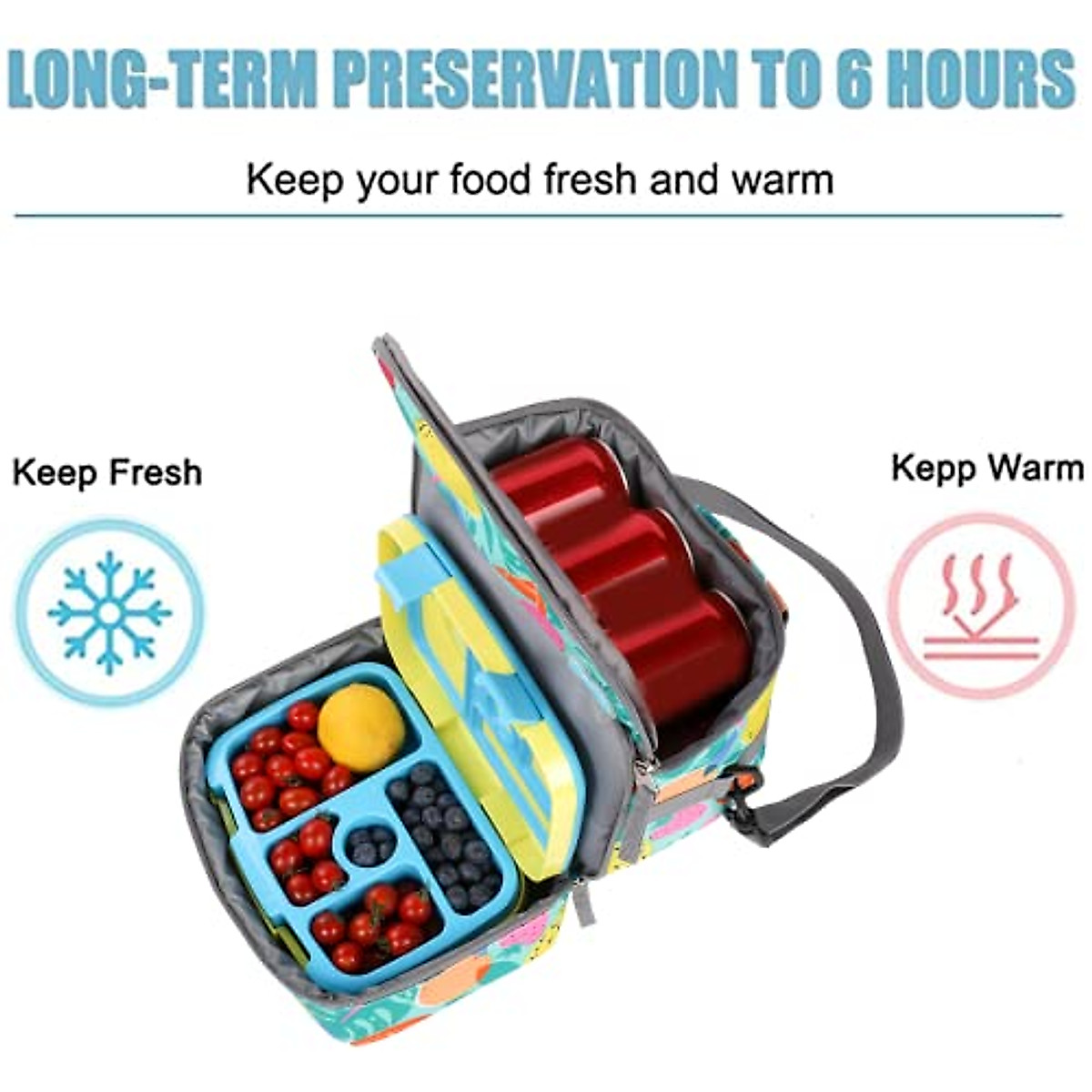 seastig Rolling Backpack 18in Double Handle Backpack Kids Wheeled Backpack Roller Backpack with Lunch Bag Set Girls Boys