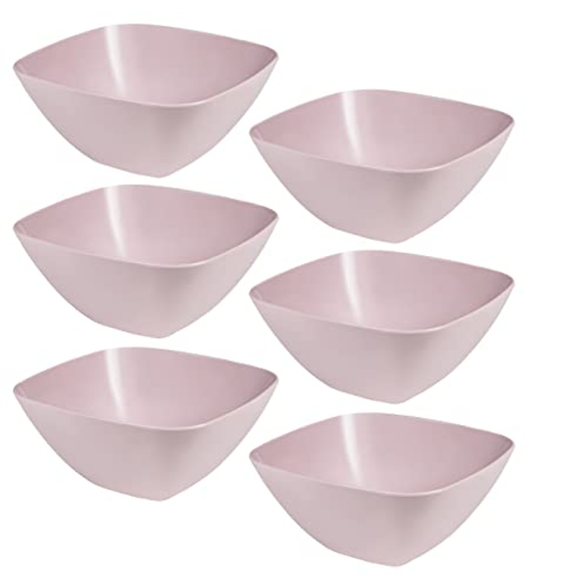 ARNO Serving Bowls Plastic Set of 6,12 OZ Stackable Salad Cereal Soup Snack Fruit Unbreakable BPA Free