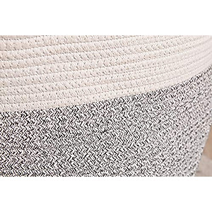 Baskets for Clothes Storage, Large Rope Laundry Basket, Woven Basket for Clothes,Bags,Toys,Towels, Hamper for Laundry, Rope Basket, Blanket Basket, Environmental Protection Material