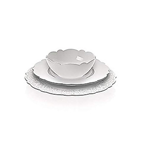 Alessi Dressed Bowl, Set of 4, White,MW01/3