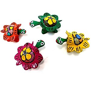 Leos Imports Decorative Mexican Bobble Heads Turtles Set of 4