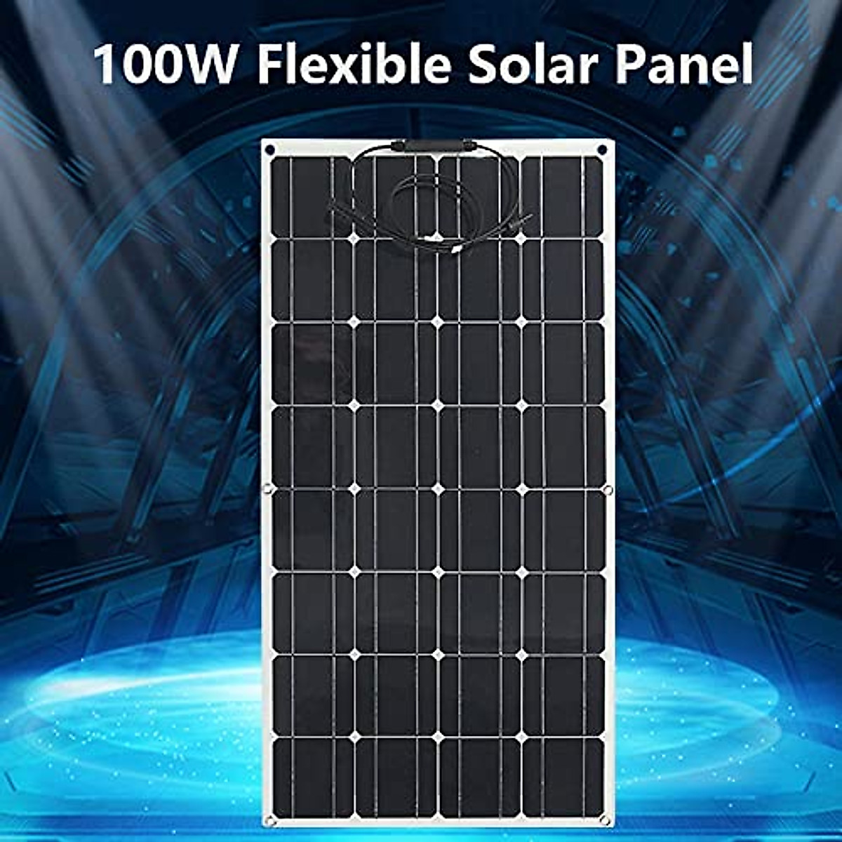100W Flexible Solar Panel High Efficiency Monocrystalline Portable Solar Panel Outdoor Emergency Charging Rechargeable Power for Home Camping Boat