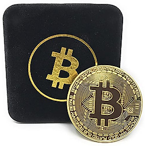 Bitcoin Coin in Luxury Showcase Edition Box: Limited Edition w/Crypto Coin Display Case - Physical Bitcoin - Bitcoin Gifts - Cryptocurrency Coin w/Realistic Details - Desk Home Office Idea
