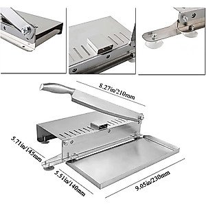 NICCOO Manual Meat Cutter Machine Biltong Slicer Rib Chicken Cutting Machine Chinese Medicine Beef Jerky Slicer Stainless Sliver ZGD-PQPQ-001@TPUSEK06 0