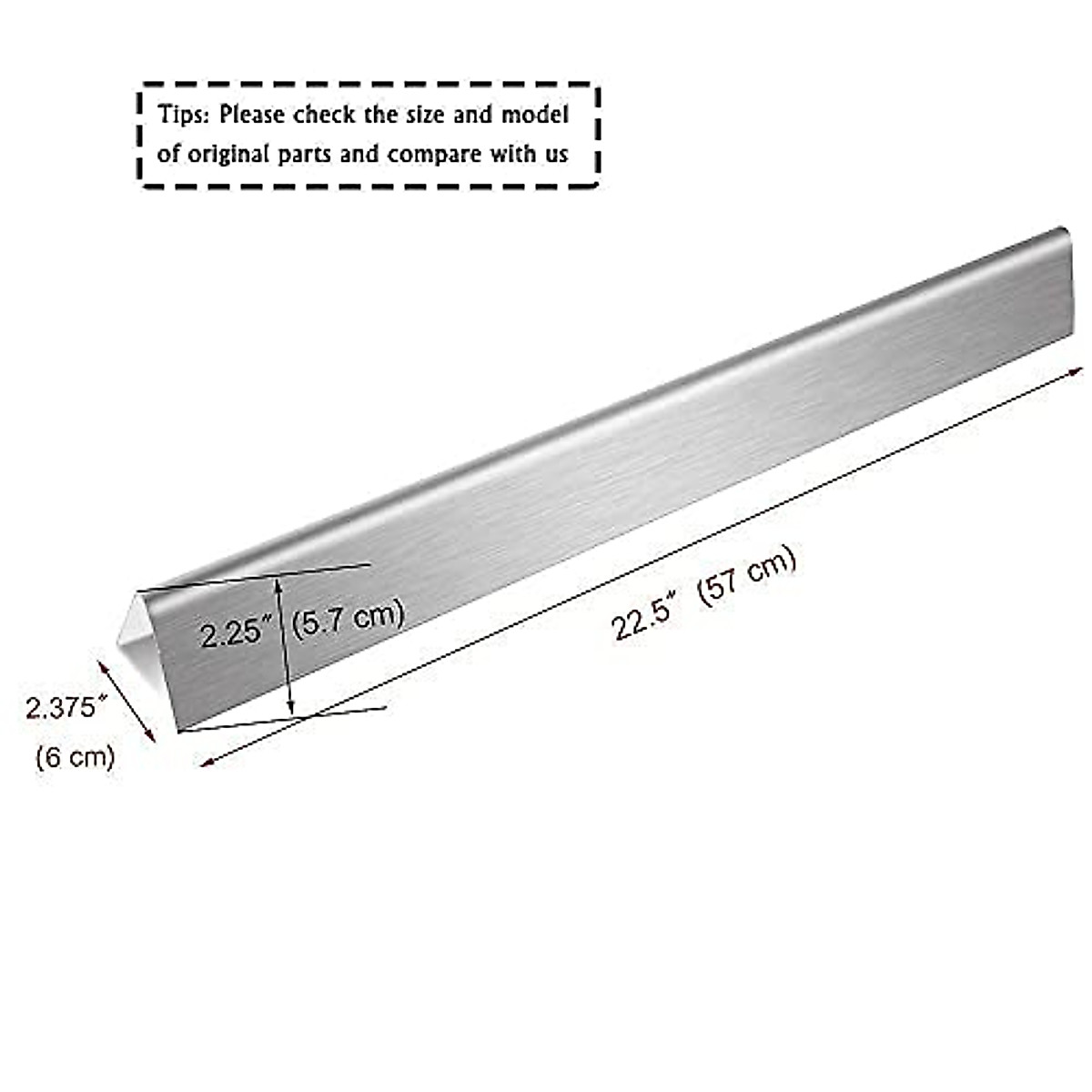 Uniflasy 22.5 Inch Flavor Bars + 28 Inch Grill Burner for Weber Spirit E-310 E-320 (2007-2012) Models with Side Mounted Control Panel, Weber Genesis Silver B/C, Genesis Gold B/C (2002+), 7537 7508
