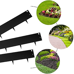 Steel Landscape Edging Steel Lawn Edging Landscape Garden Border Edging Border (40 x 3inch (Pack of 5))