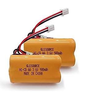 GLESOURCE 3.6V 900mAh Exit Sign Emergency Light Battery Replacement for Exitronix 10010037, Max Power B2-0031 MH468886, Unitech LEDR-1 6200RP, Dantona CUSTOM-318 OSA230, Lowes 253799 (2 Pack)