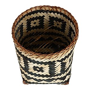 DOITOOL Bamboo Trash Can Woven Basket Decor Dirty Clothes Basket Woven Trash Can Waste Paper Basket Flower Arrangement Basket Bamboo Weaving Basket Bamboo Woven Basket Waste Paper Holder