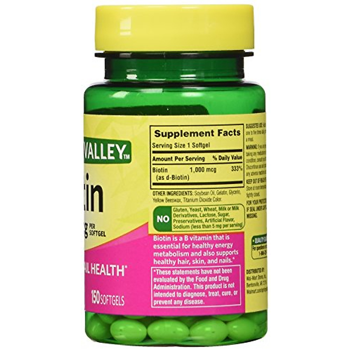 Spring Valley - Biotin 1000 mcg, 150 Tablets