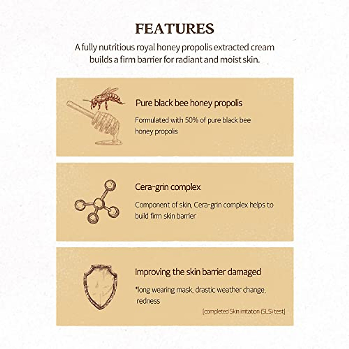 SKINFOOD Royal Honey Propolis Enrich Barrier Cream - 50% Black Bee Propolis & Royal Jelly Extract Face Cream - Propolis Serum for Skin - Royal Essence Facial Cream - 2.13 Fl. Oz (63 mL)