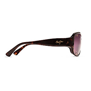 Maui Jim Women's Nalani Polarized Fashion Sunglasses, Dark Tortoise/Maui Rose®, Medium