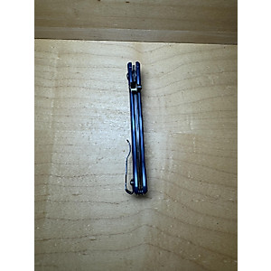 Generic Midnight Lagoon Blue, Billet Aluminum, Full Size Bugout, Topography side Scales, Gift for dad, Everyday Carry Knife Scales