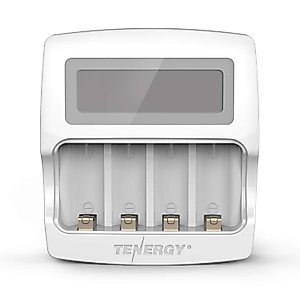 Tenergy Arlo Certified Premium Battery Charger with LCD ONLY for Tenergy Arlo Battery 3.7V 750mAh/650mAh Li-ion RCR123A Rechargeable Batteries, UL Listed, CE, and FCC Certified