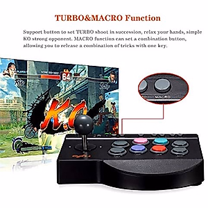 PXN Arcade Stick PC Joystick 0082 Fight Stick Turbo and Macro Function Arcade Fight Stick Turbo Macro USB Connection for PC,PS4,PS3,Xbox Series X|S, Xbox One