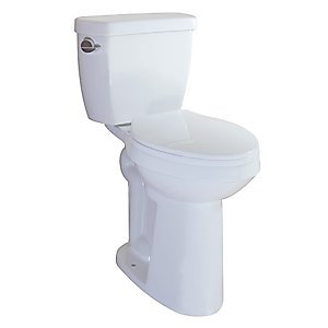 WinZo WZ5888 Elongated Two Piece Toilet with Extra Tall Bowl 21.25” Comfortable 1.28 GPF Side Flush White