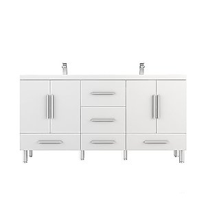 Alya Bath Ripley Bathroom Vanity, 72", White