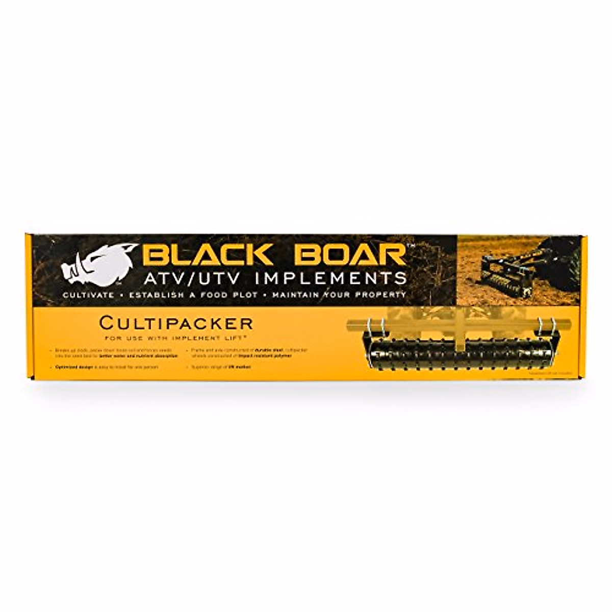 Black Boar ATV/UTV Cultipacker Implement, Breaks Up Clods, Packs Down Loose Soil and Forces Seed Bed (66009)