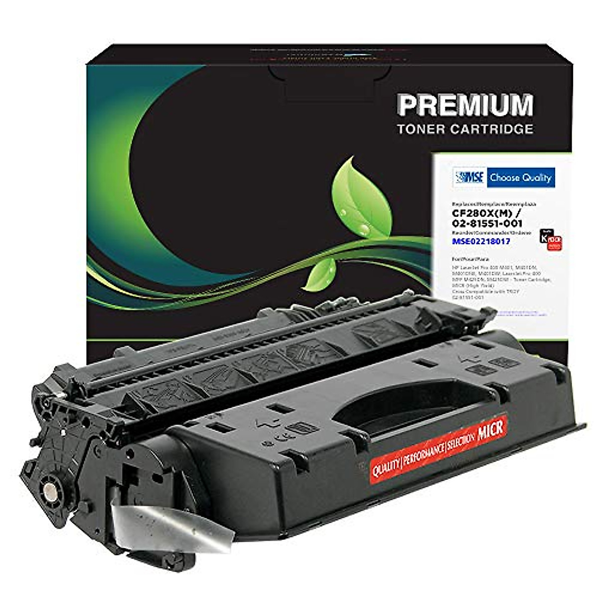 MSE Brand Remanufactured MICR Toner Cartridge Replacement for HP CF280X, TROY 02-81551-001 | Black | High Yield