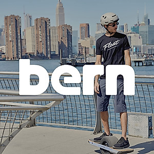 Bern Hudson Commuter Bike Helmet with MIPS, Rated for E-Bike, Integrated LED Rear Light and U-Lock Compatibility, MIPS Satin White, Large