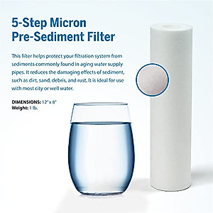 ProOne Pre-Sediment Replacement Filter for Dual ProMax Countertop and Under-Counter Systems, Independently Tested Proven to Reduce PFAS