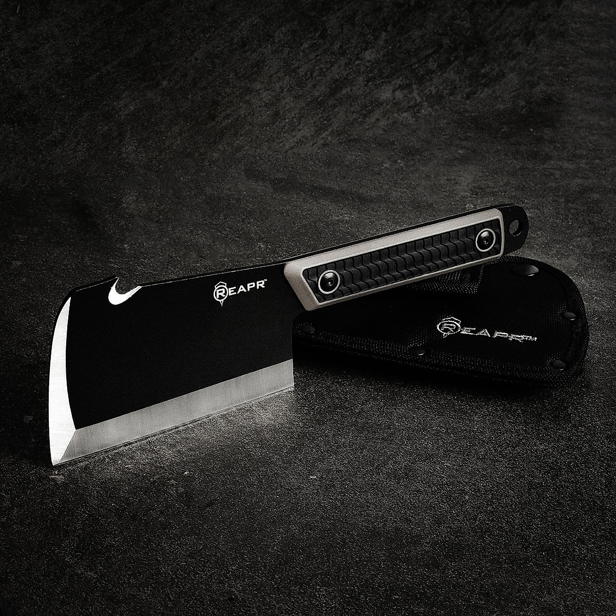 Reapr 11016 Versa Cleavr, Cleaver Knife for Meat Cutting, Vegetable Cleaver Knife, Tactical Hatchet, Survival Knife With Sheath, Camping Machete