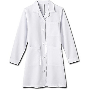 White Swan Embroidered Meta Labwear Women's Pleated-Back 37" Lab Coat (Style 1964) (4)