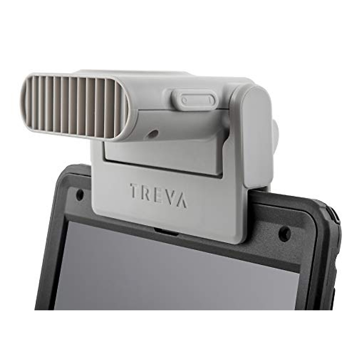 Mini Clip On Fan - Tiny Personal Fan Clips Onto Cell Phones, Tablets, Laptop Computers – Cordless, Battery Operated - Portable Cooling For Travel, Bed, Camping, Beach, Outdoors, Gray