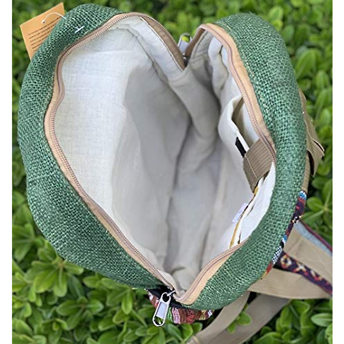 Unique Design100% Himalaya Hemp Backpack Small Backpack Hippie Backpack Festival Backpack Hiking and Tablet Backpack FAIR TRADE Handmade with Love.