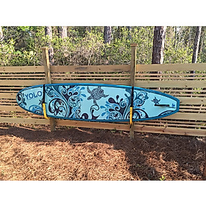 Suspenz SUP Wall Storage Rack, Stand Up Paddle Board and Surfboard Holder/Hook with Safety Straps, Yellow, (11-0701)