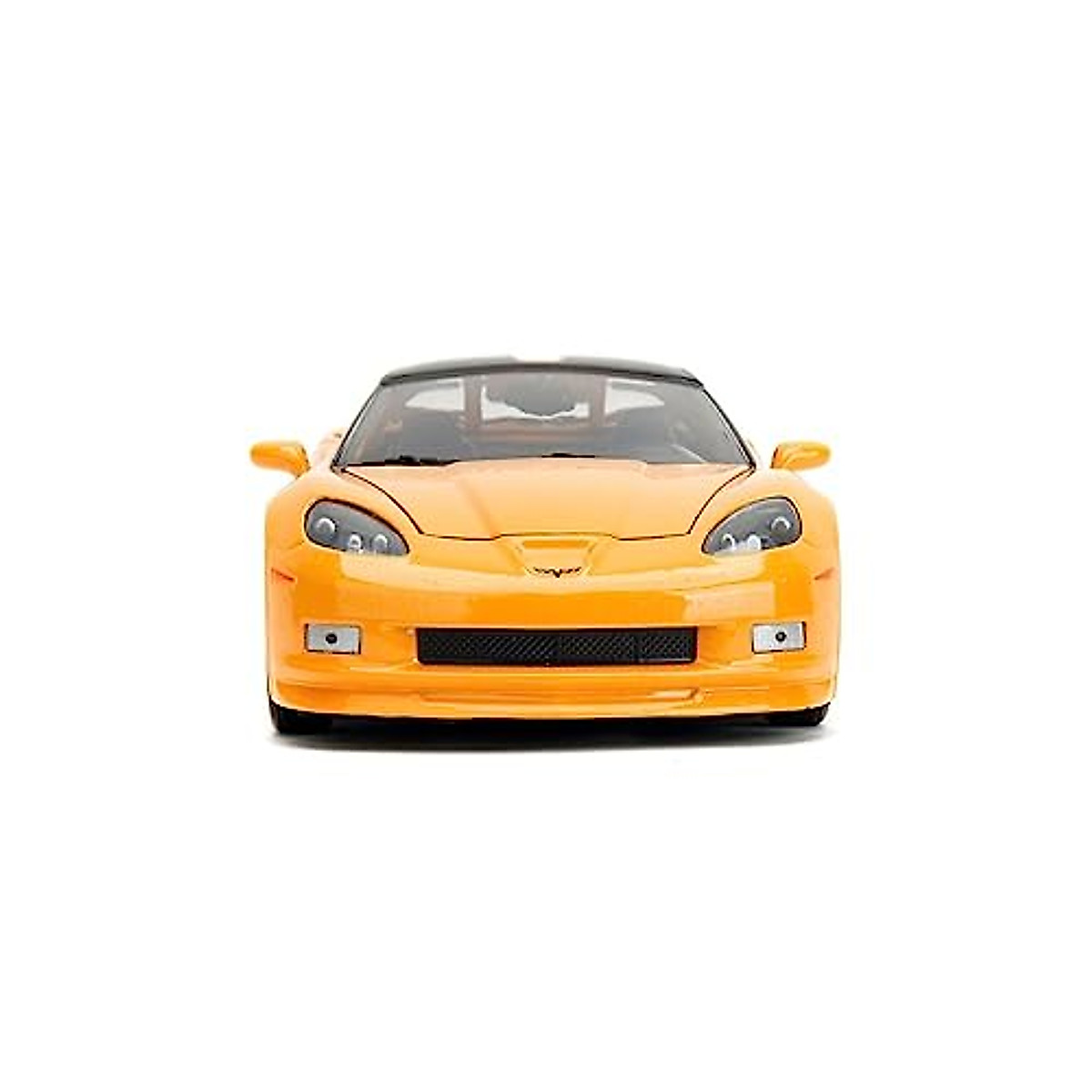 2006 Chevy Corvette Z06, Yellow - Jada Toys 34204/4-1/24 Scale Diecast Model Car