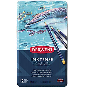 Derwent Inktense Pencil Set, Assorted Color, 12-Tin