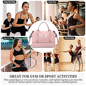 Travel Duffel Bag with Shoes Compartment, Overnight Weekender Bags for Women,Carry on Personal Item Bag