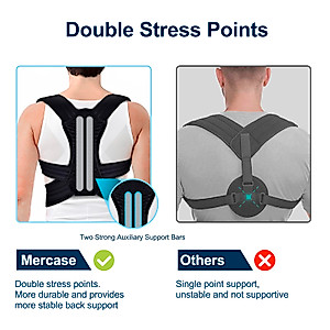 Mercase Posture Corrector for Men and Women, Posture Brace for Back,Shoulders,Hunchback Scoliosis Correction, Adjustable and Comfortable, Large(32-39 inches)
