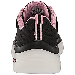 Skechers Women's GO Walk Hyper Burst-Space Insight Sneaker, Black/Pink, 7.5