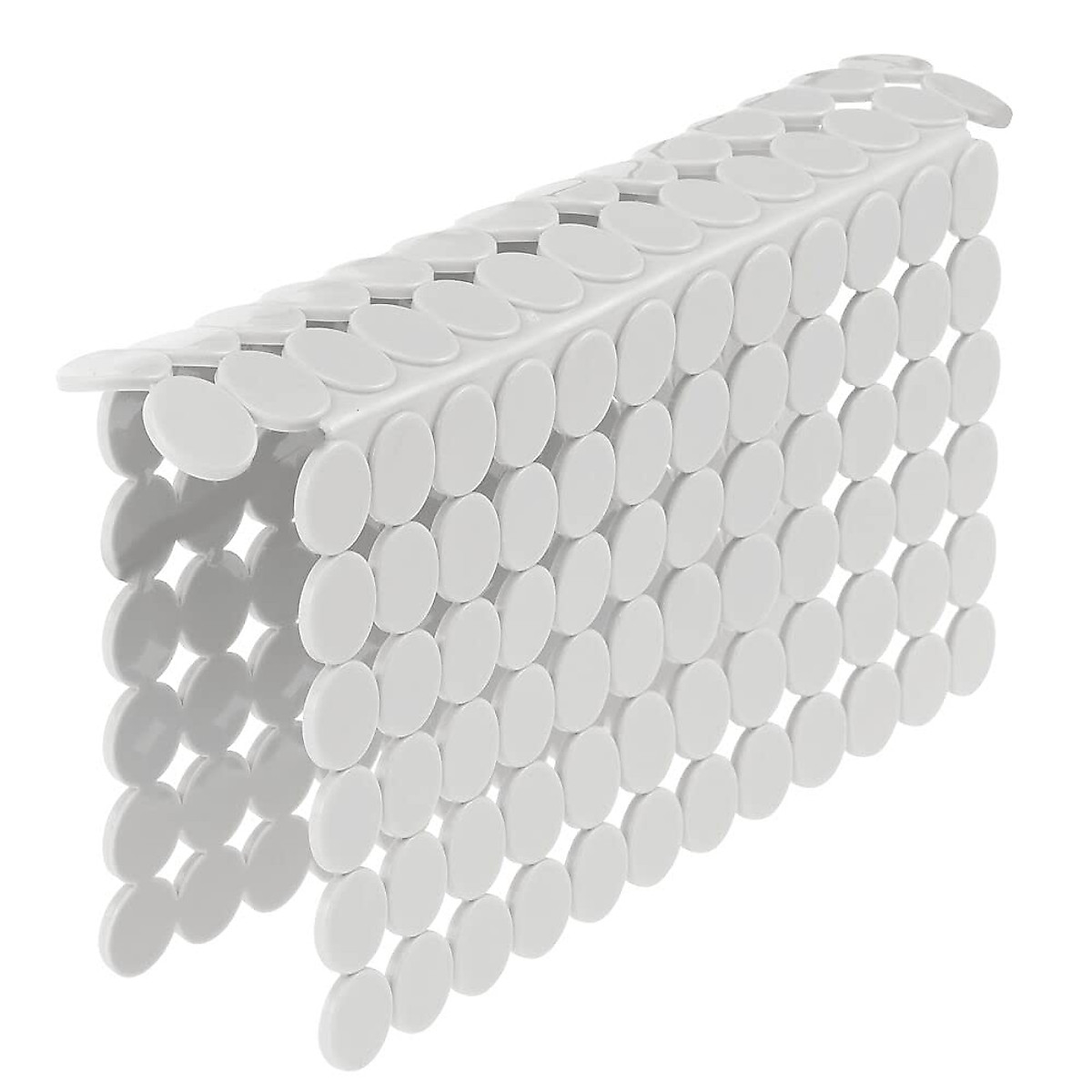 mDesign Adjustable Kitchen Sink Dish Drying Mat/Grid - Soft Plastic Sink Protector, Cushions Sinks, Dishes - Quick Draining Circle Design - Includes 1 Saddle, 2 Large Mats - Set of 3 - Light Gray